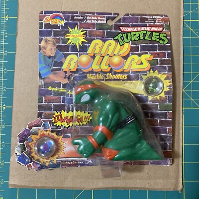 TMNT RARE Teenage Mutant Ninja Turtles Rad Rollors Michaelangelo Marble ...