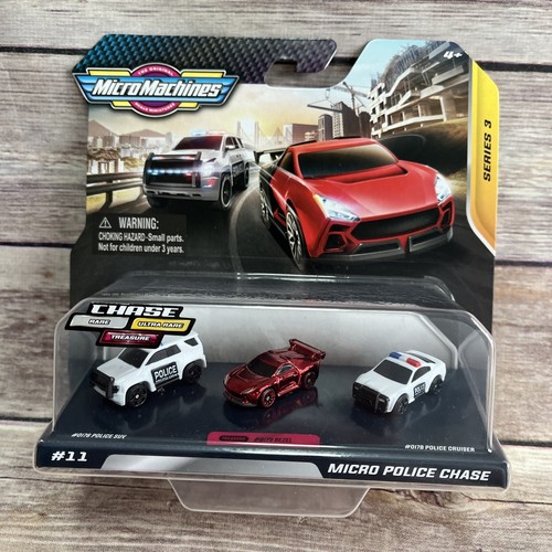 Micro Machines Police Chase #11 Series 3 w/Treasure Chase Car! 2020 ...