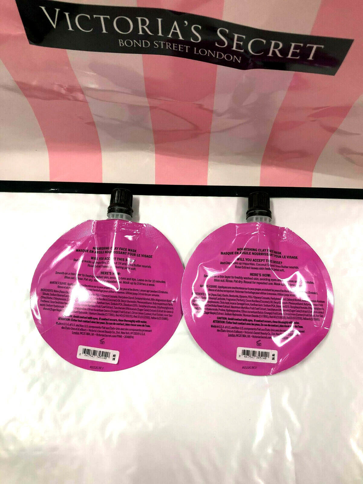 6x Victorias Secret Pink Dew This W/ Rose Extract Nourishing Clay Face ...