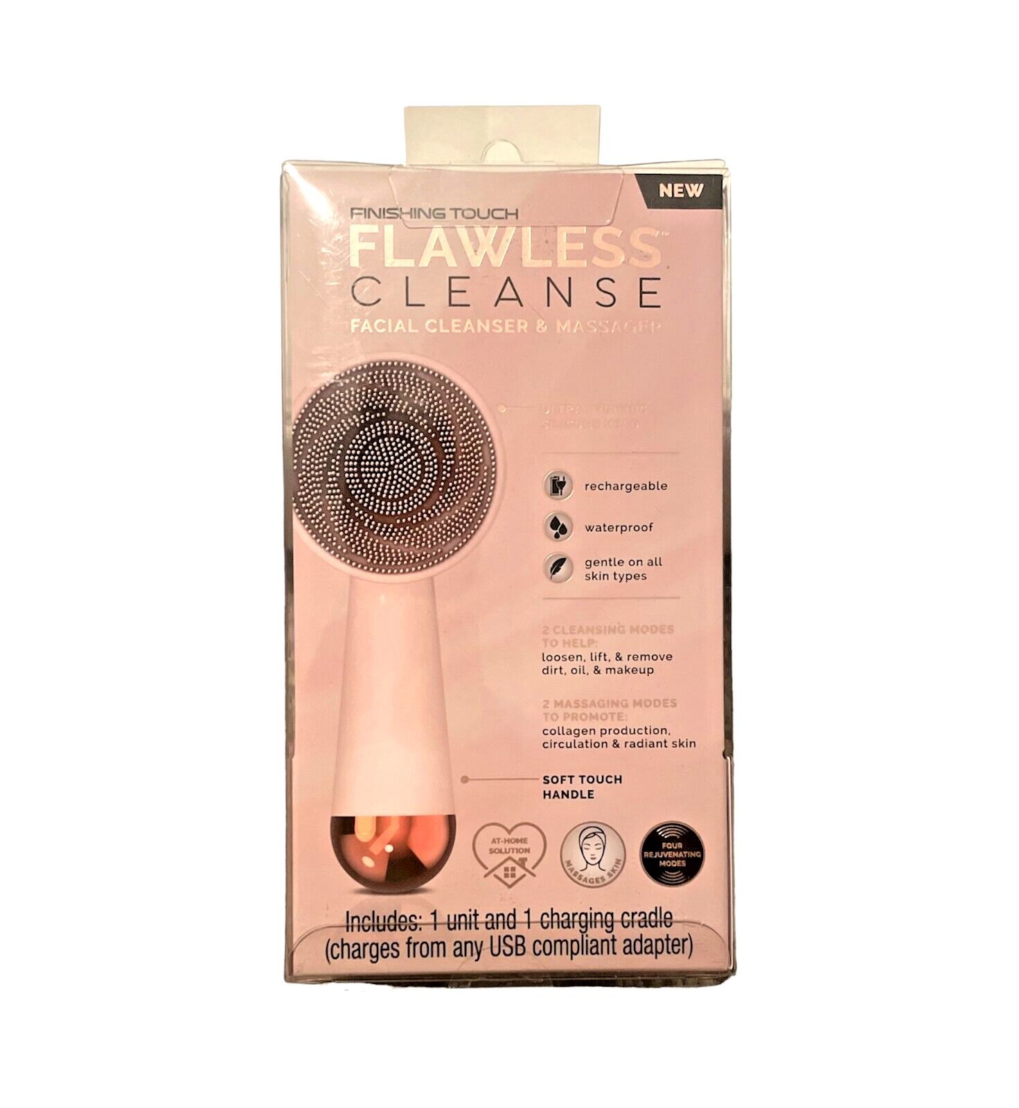 FINISHING TOUCH Flawless Cleanse Silicone Face Scrubber and Cleanser ...