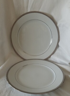 CHARTER CLUB Grand Buffet Platinum Collection 2 Dinner Plates New With ...