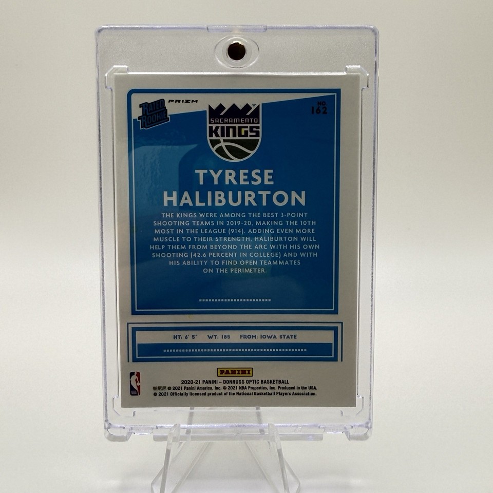 2020-21 Donruss Optic Tyrese Haliburton Rated Rookie Silver Wave Prizm ...