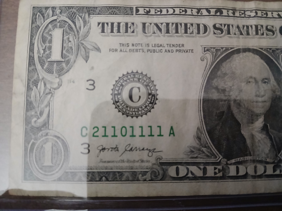 $1 Trinary Note - TRUE TRINARY NOTE - Near Binary - Fancy Serial ...