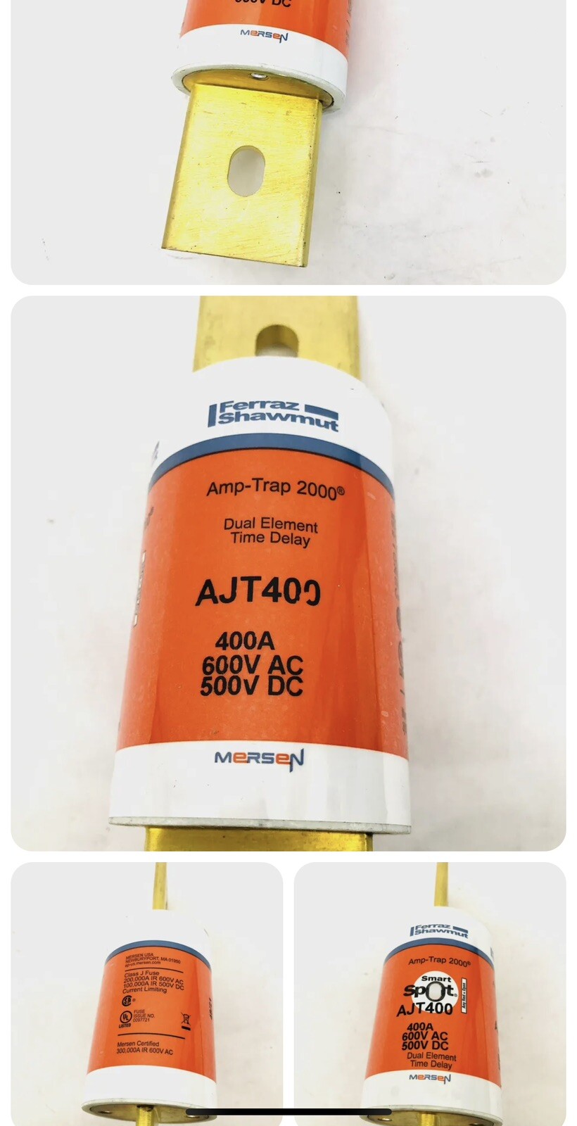 Ferraz Shawmut AJT400 Time Delay Fuse Class J 600V 400A 782001962203| eBay