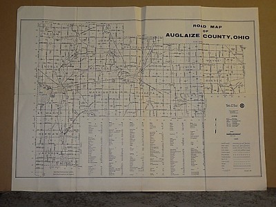 Large 1967 Road Map of Auglaize County, Ohio | eBay