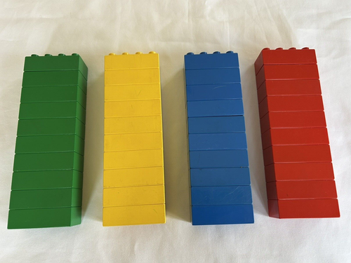 Lego Duplo Lot Of (40) 4x2 2x4 Bricks Blocks Basic Classic Colors | eBay