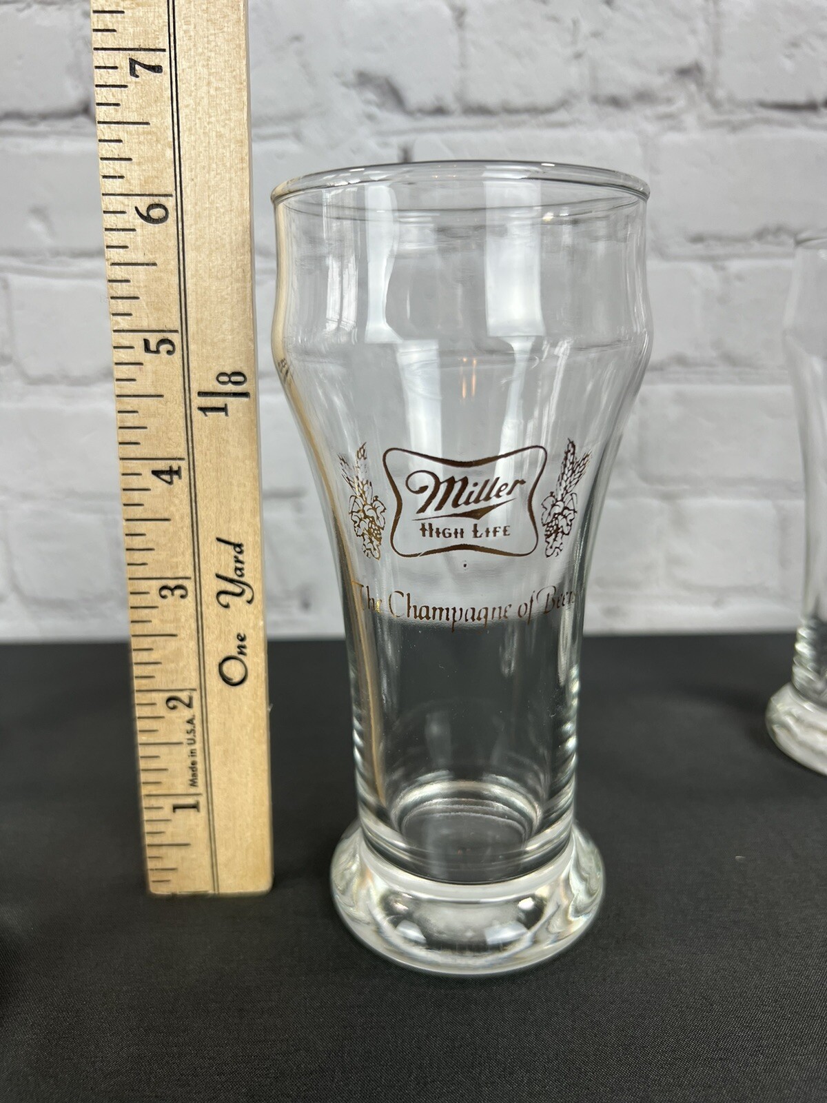 Vtg Set Of 12 Barware MILLER HIGH LIFE Gold CHAMPAGNE of BEER Draft ...