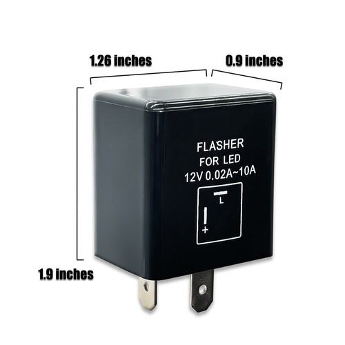 2-Pin Electronic LED Flasher Relay for Turn Signal Hyper Flasher 12V 0 ...