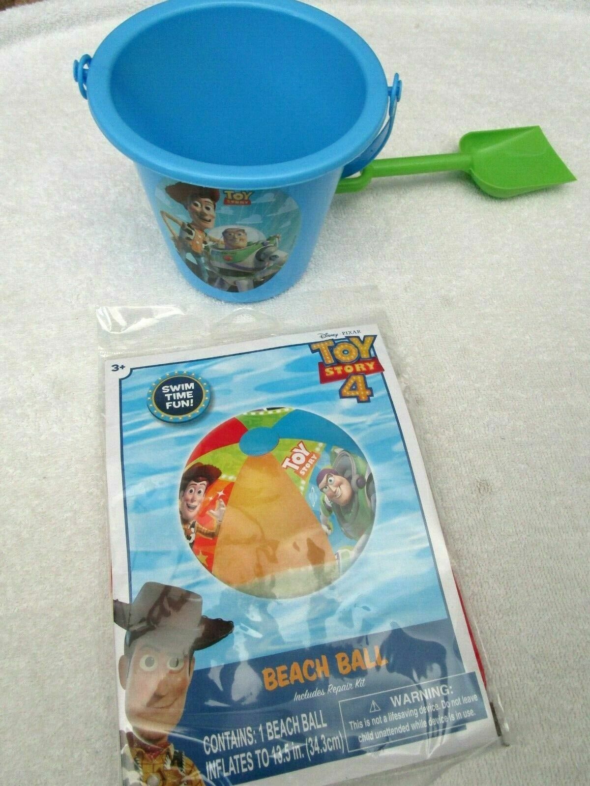 Toy Story Beach Ball ,Arm Floats,Swim Ring,Sand Bucket,Towel,Fisbie ...