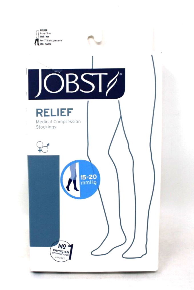 BSN 114815 Jobst Relief 15 - 20 mmHg Closed Toe Black XL - 1PR/BX | eBay