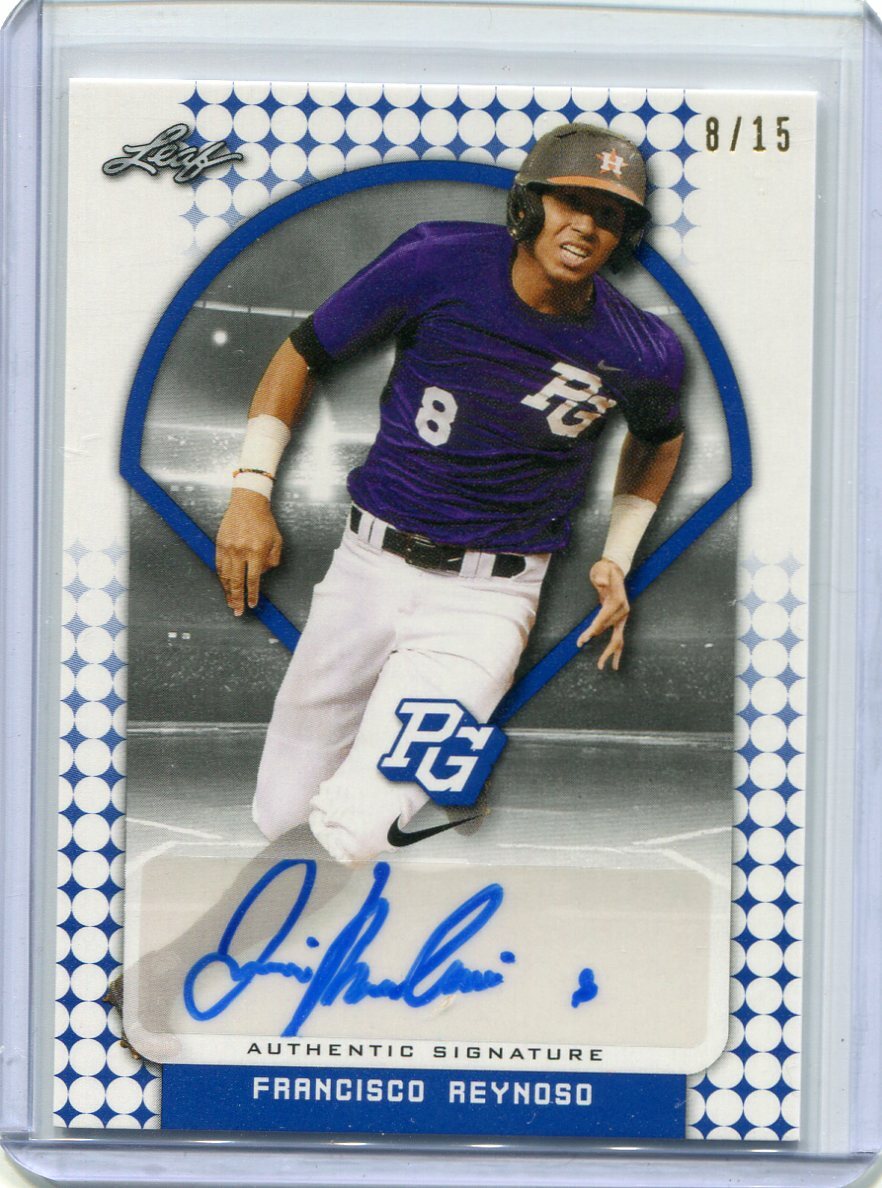 2018 Leaf Perfect Game Blue Autographs Javier Francisco Reynoso Auto 8/ ...