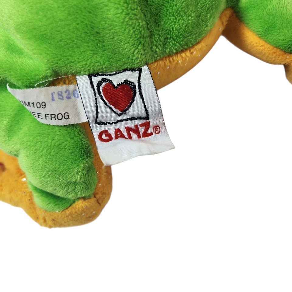 Ganz Plush Tree Frog Stuffed Animal Toy Green Orange Toy | eBay