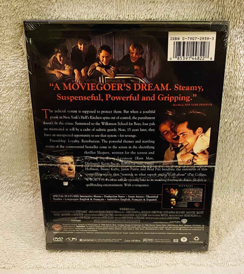 Sleepers (DVD, 1996, Snapcase) Kevin Bacon, Robert De Niro, Dustin ...