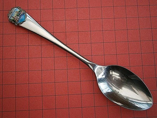 SA344*) Vintage painted enamel Cyprus town scene souvenir Collectors ...