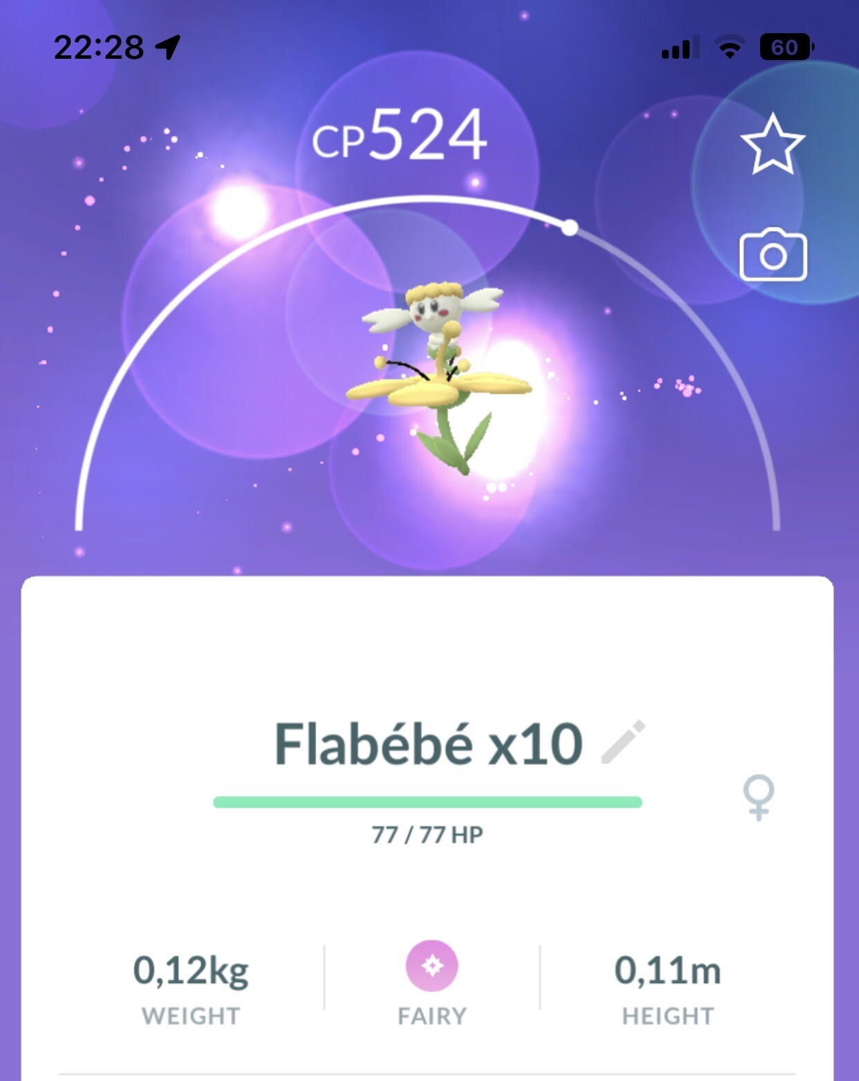 10x Flabébé Yellow Pokemon gen6 GO Pokémon Lucky Chance Flabebe Florges ...