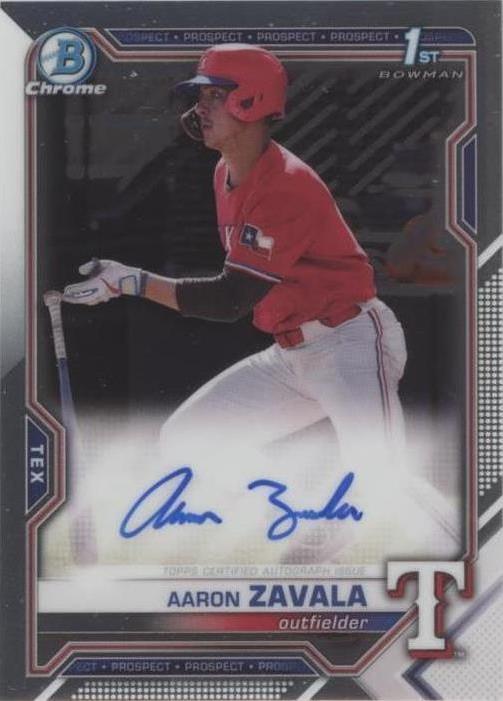 2021 Bowman Draft - Chrome Draft Pick Autographs Aaron Zavala #CDA-AZ ...