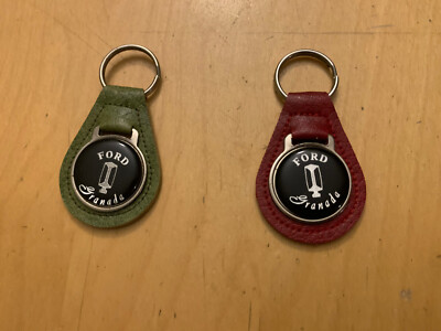 LEATHER KEYCHAINS FORD GRANADA CAR LOGO VINTAGE 70'S NEW OLD STOCK | eBay