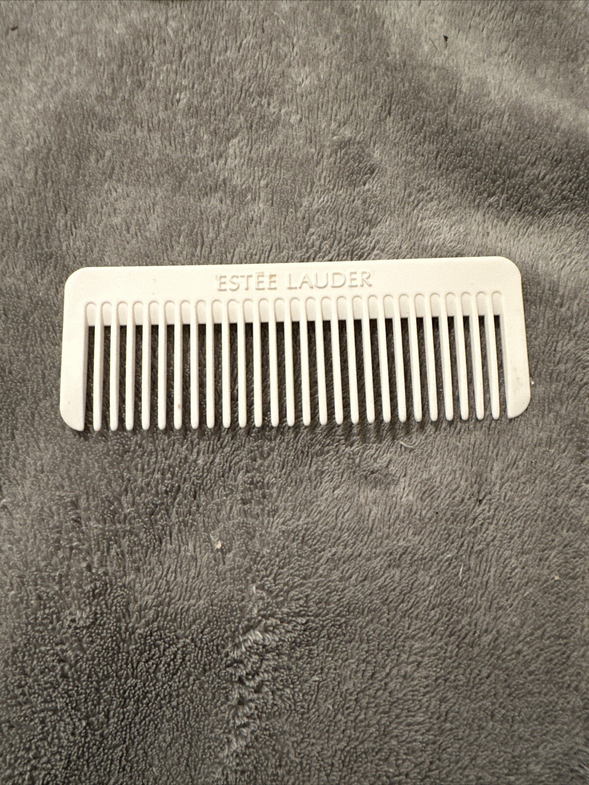 Estee Lauder Small Hair Purse Comb White Plastic Wide Tooth | eBay