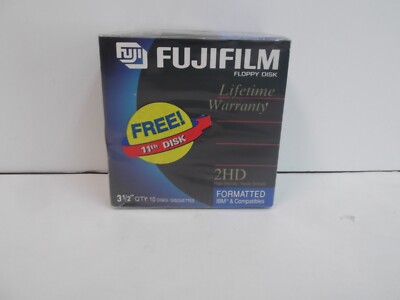 Fuji Film Floppy Disk 2HD 3.5" IBM Formatted Sealed 11 Disks | eBay