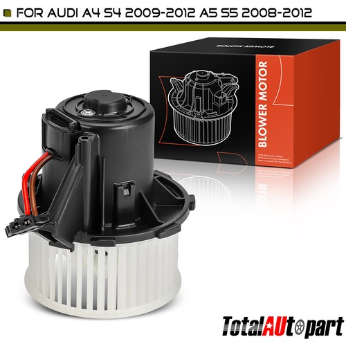 HVAC Blower Heater Motor w/ Fan Cage Front for Audi A4 2009-2012 A5 ...