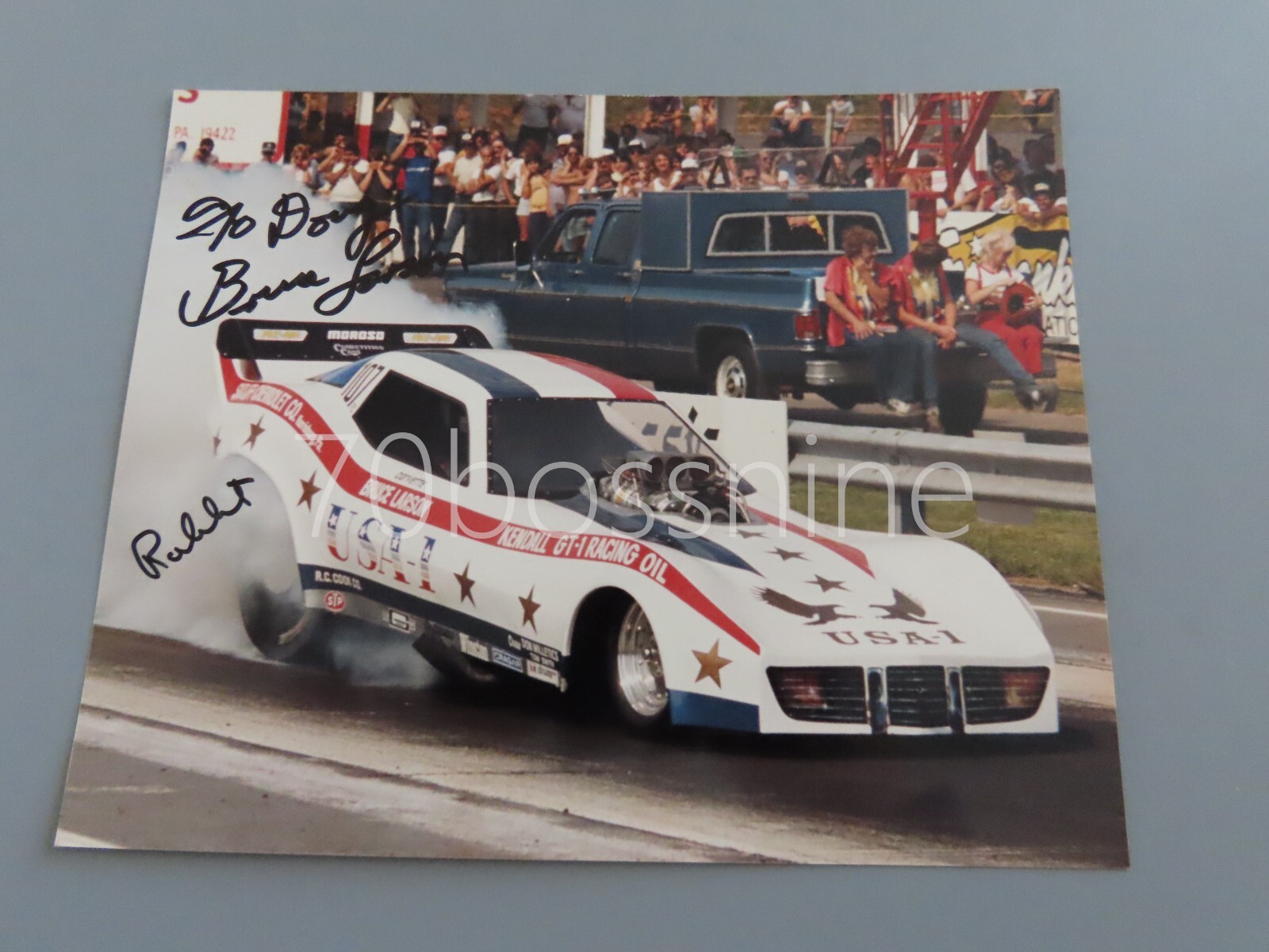 BRUCE LARSON USA-1 CORVETTE FUNNY CAR 8x10 PHOTO NHRA DRAG RACING PHOTO ...