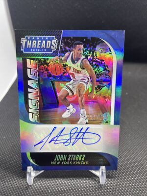 2018-19 Panini Threads Premium Signage Signatures Auto John Starks 153/ ...