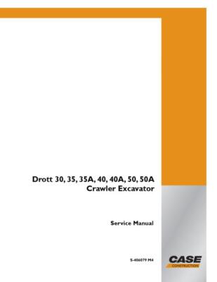 Case Drott 30, 35, 40,50 Series A Crawler Loader Service Manual Repair ...