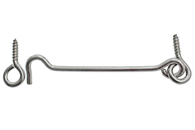 4 x Storm Hooks 100 x 4 mm Window Shutter Hooks with Eye Wood Thread ...