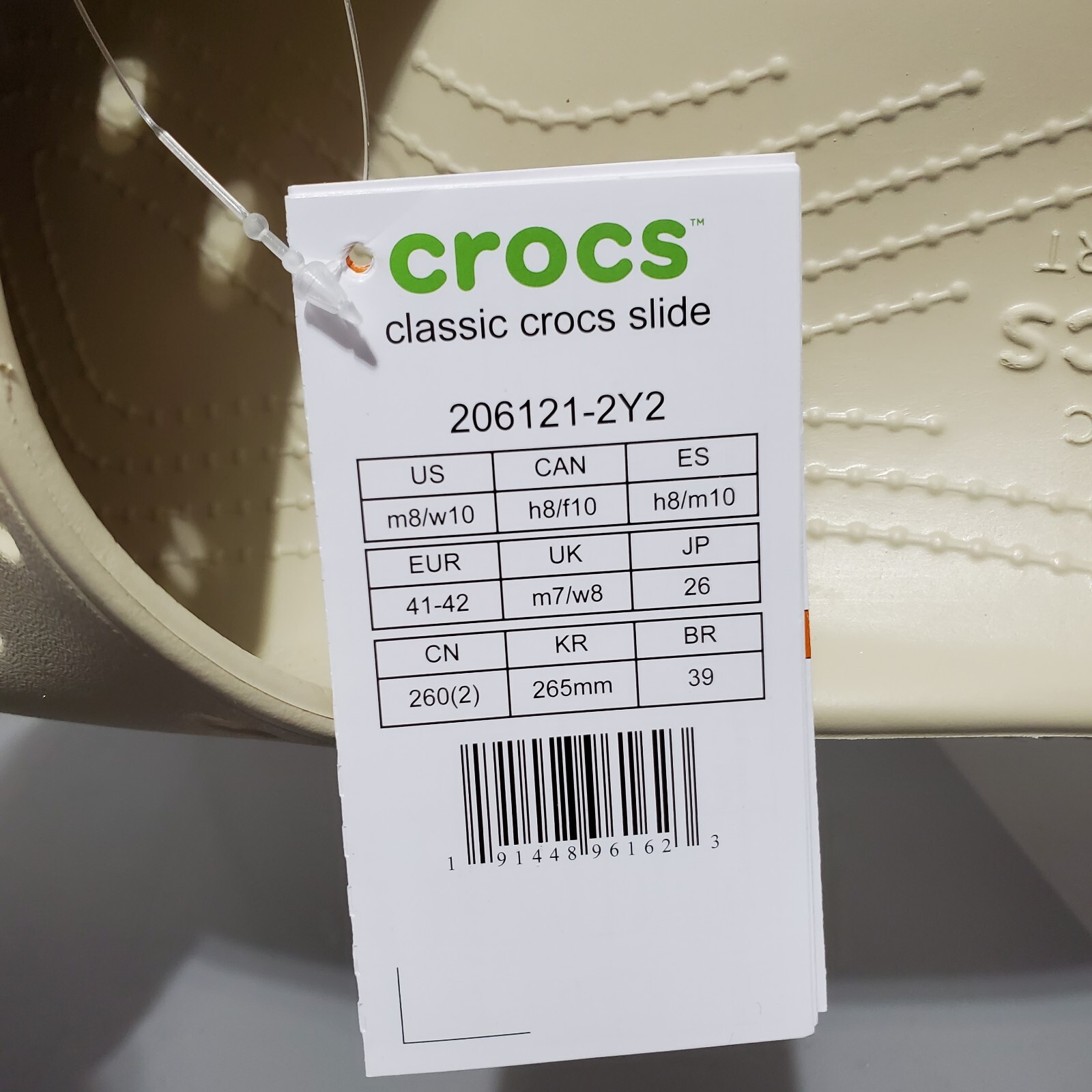 Crocs Slide V2 Classic Slide Sandals Unisex M8/W10 White Waterproof ...
