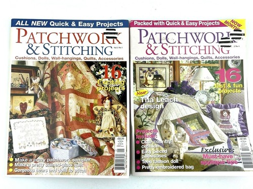 Patchwork & Stitching Magazine Lot of 2 Vol 2 #1&4 Quilt Patterns Quick ...