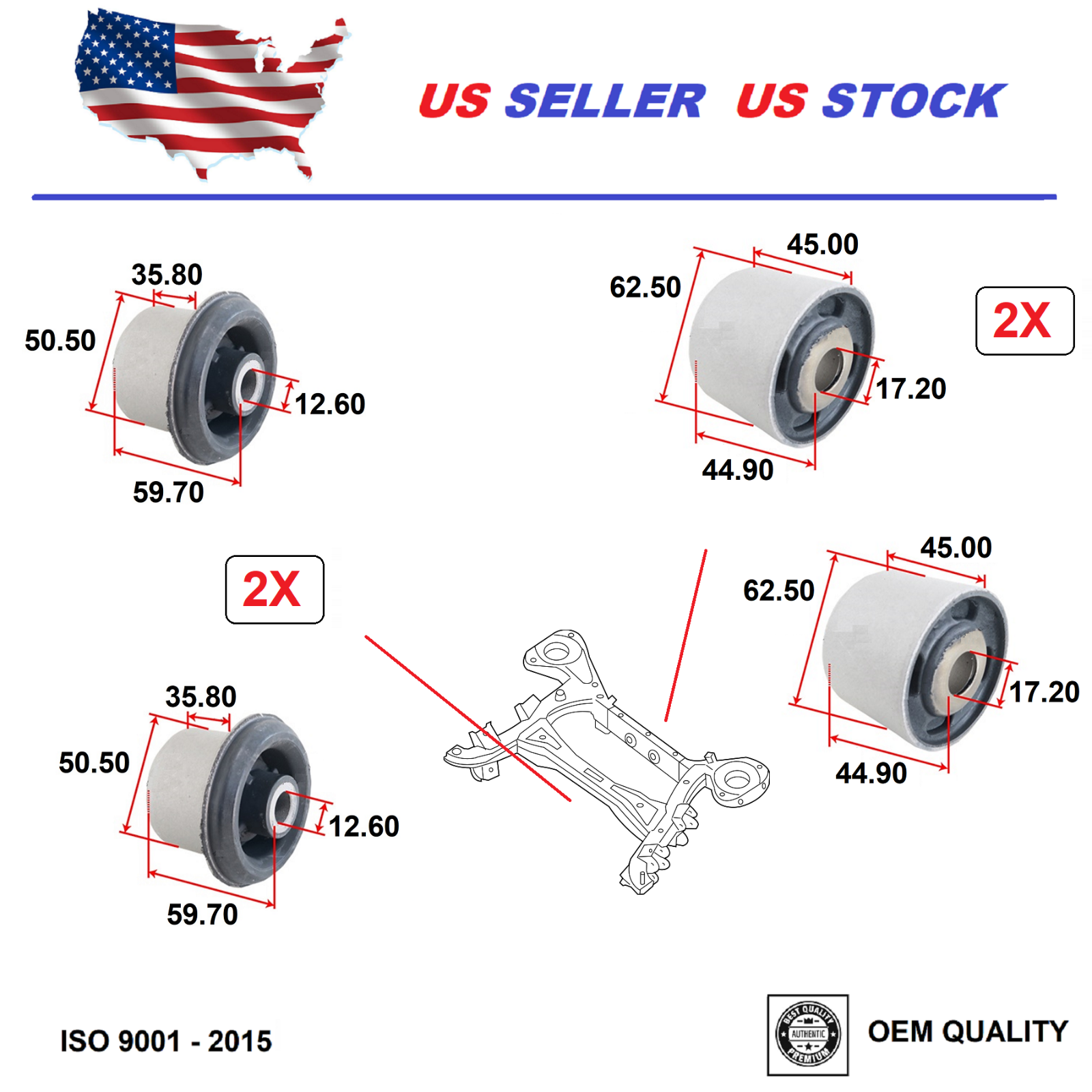 4 Rear Differencial Assembly Bushing For Nissan PATHFINDER 05-12 ARMADA ...