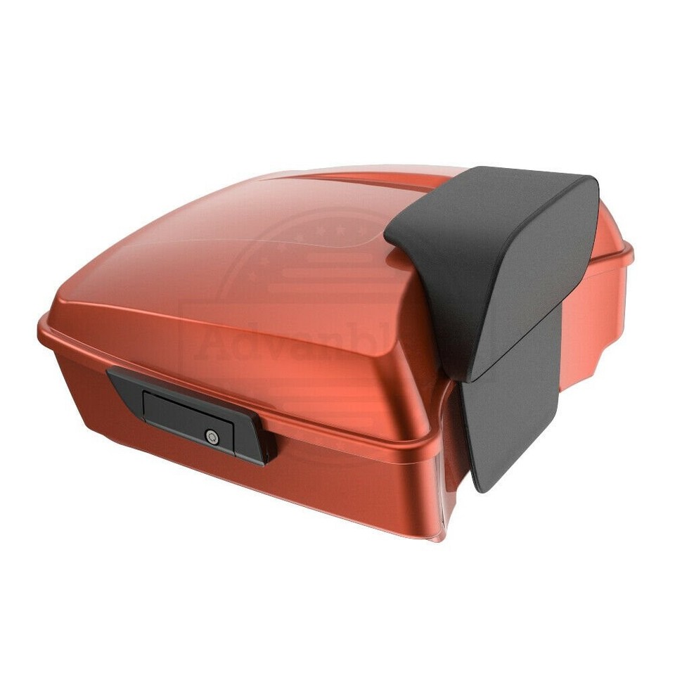 Orange Lava Chopped Tour Luggage Trunk Pad For 97+ Harley Street ...
