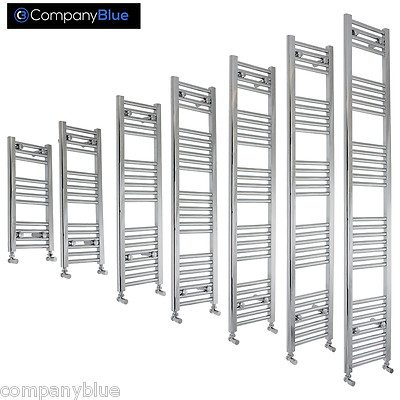400mm Wide Designer Chrome Heated Towel Rail Radiator Ladder Straight ...
