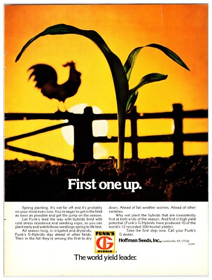 Vintage 1970s Funk's Hybrid Corn Seeds- Original Ad (11in x 8.5in ...