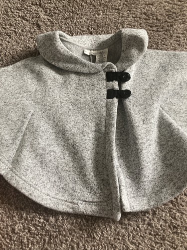 toddler girl Max Studio baby gray poncho EEUC | eBay