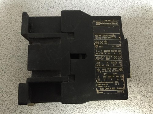 TELEMECANIQUE LC1-D1810 32AMP 3POLE 110V COIL 15HP CONTACTOR | eBay