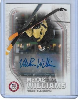 2018 TOPPS OLYMPICS MCRAE WILLIAMS AUTOGRAPH CARD 01/60 UNIQUE ...