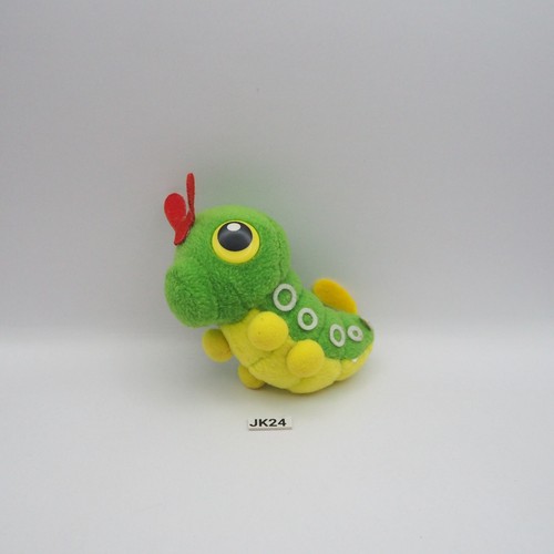 JK24 Caterpie Pokemon Bandai Friends 1998 NOTUSHTAG Plush 5" Toy Doll ...
