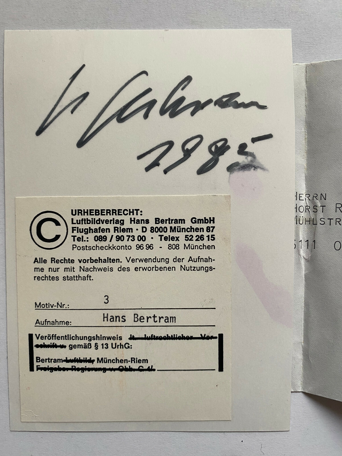 Hans Bertram - Flugpionier - original Autogramm - Größe 15 x 10 cm ...