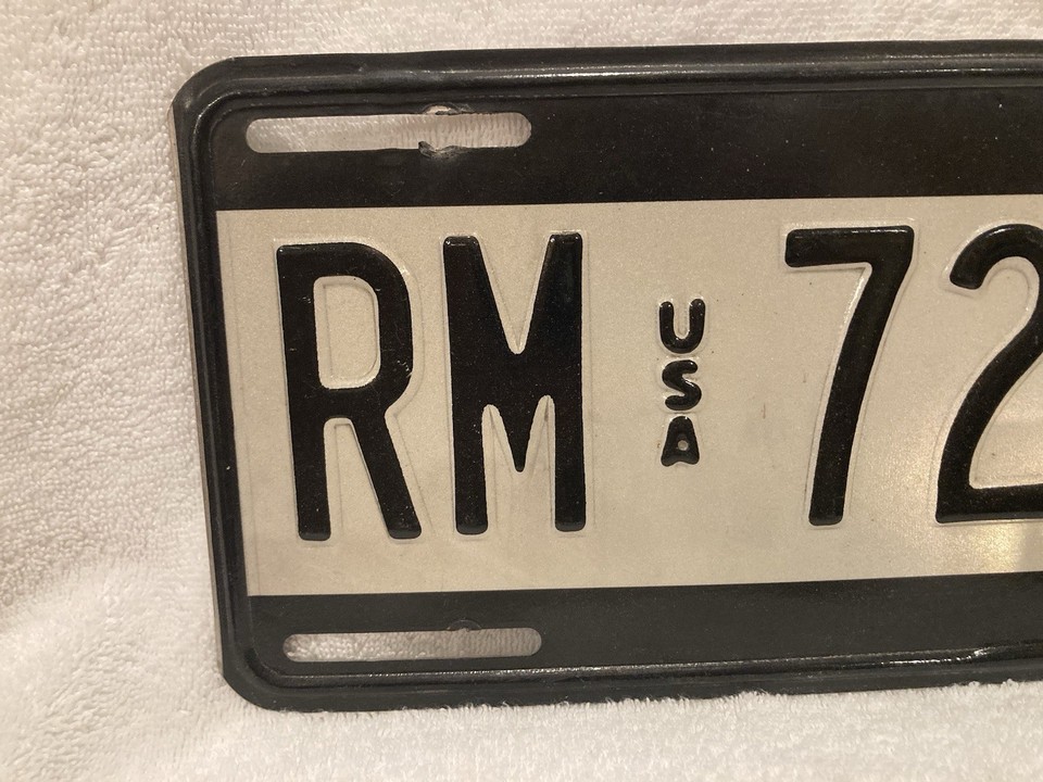 USA Vintage US Forces in Europe Germany Military License Plate Tag RM ...