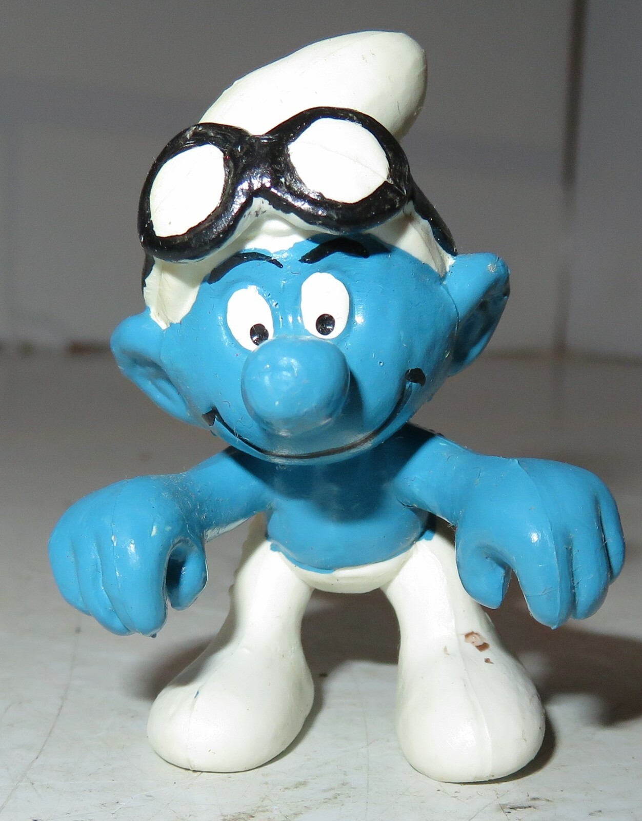 Smurf Figurine Smurfs Riding Goggles Squat Vintage 1976 Schleigh Peyo ...