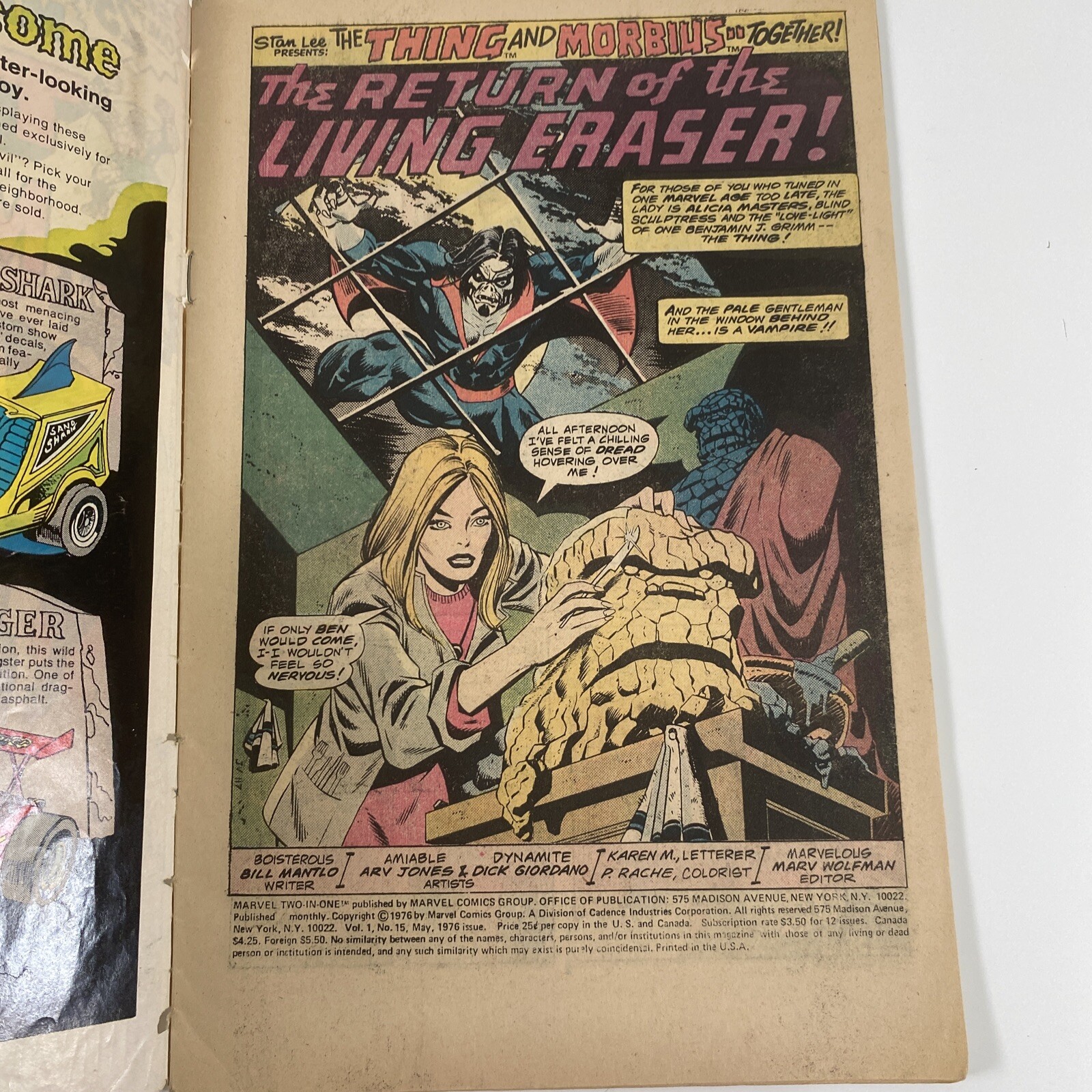 Marvel Two-In-One The Thing & Morbius #15 The Return of the Living ...