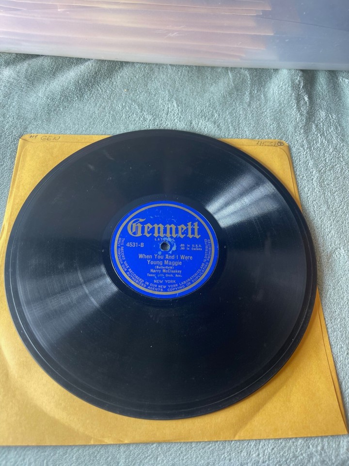 GENNETT Record 78 rpm 4531 SILVER THREADS AMONG THE GOLD WHEN YOU WERE ...