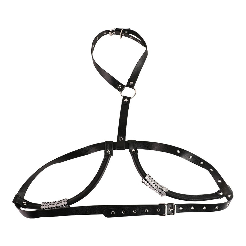 Adjustable Wearable Fashion Leather Bra Breast Bondage Tool Chest ...
