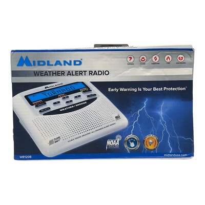 Midland WR120B Weather Alert Radio with NOAA All Hazard 691199332203 | eBay