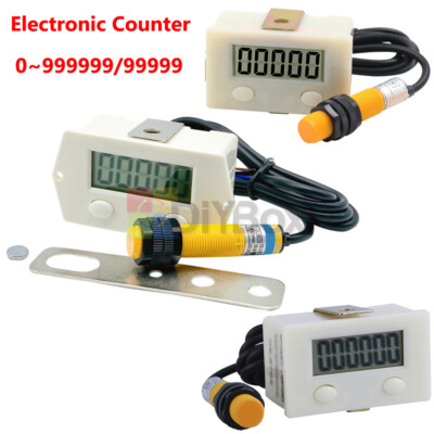 Electronic Counter Digital 0~999999/99999 Industrial Magnetic Inductive ...