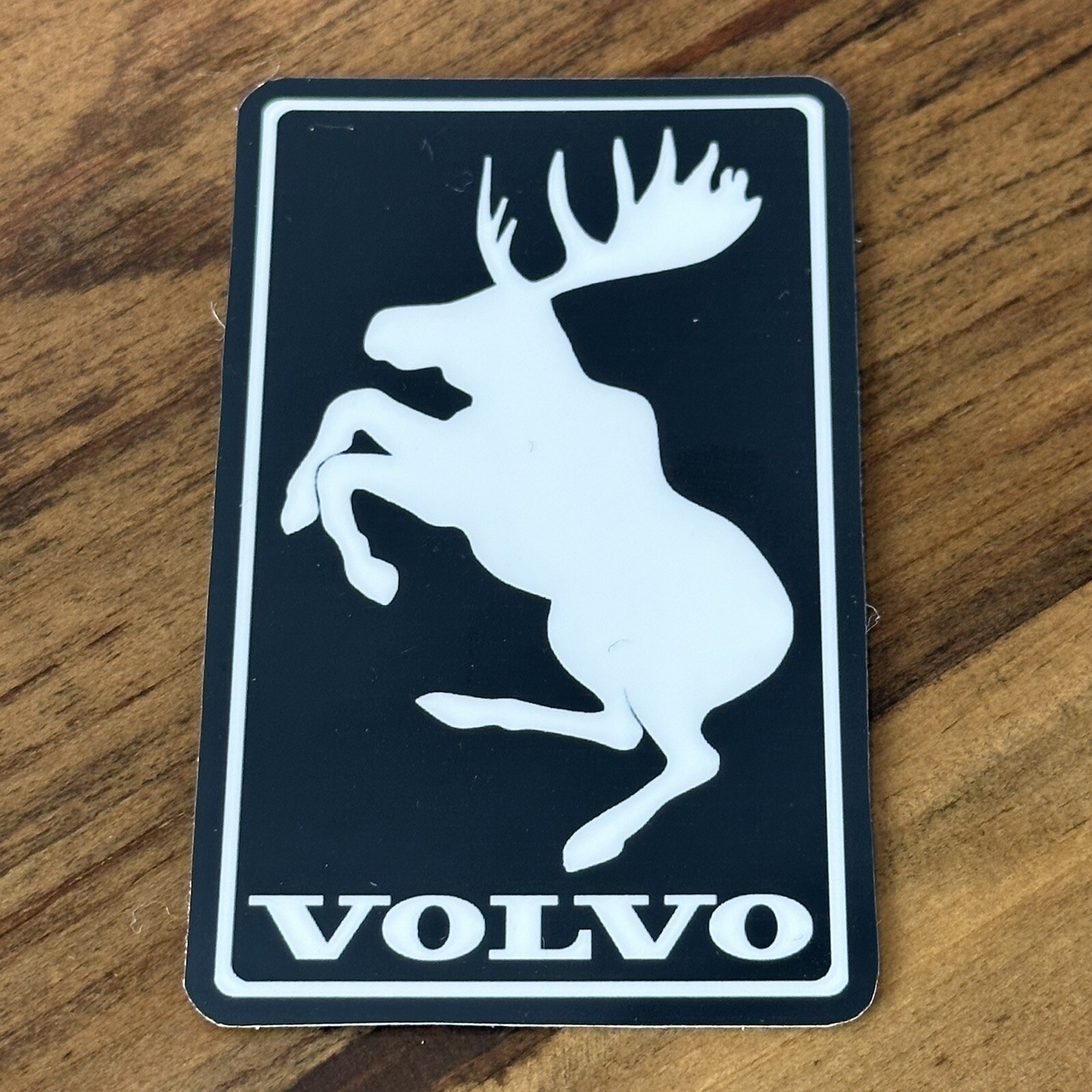 ONE OF A KIND GENUINE Discontinued Prancing Moose VOLVO 3” Vinyl ...