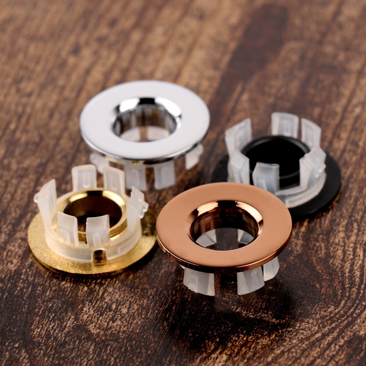 Bathroom Basin Sink Overflow Ring Chrome Hole Cover Cap Inserts Round 4 ...