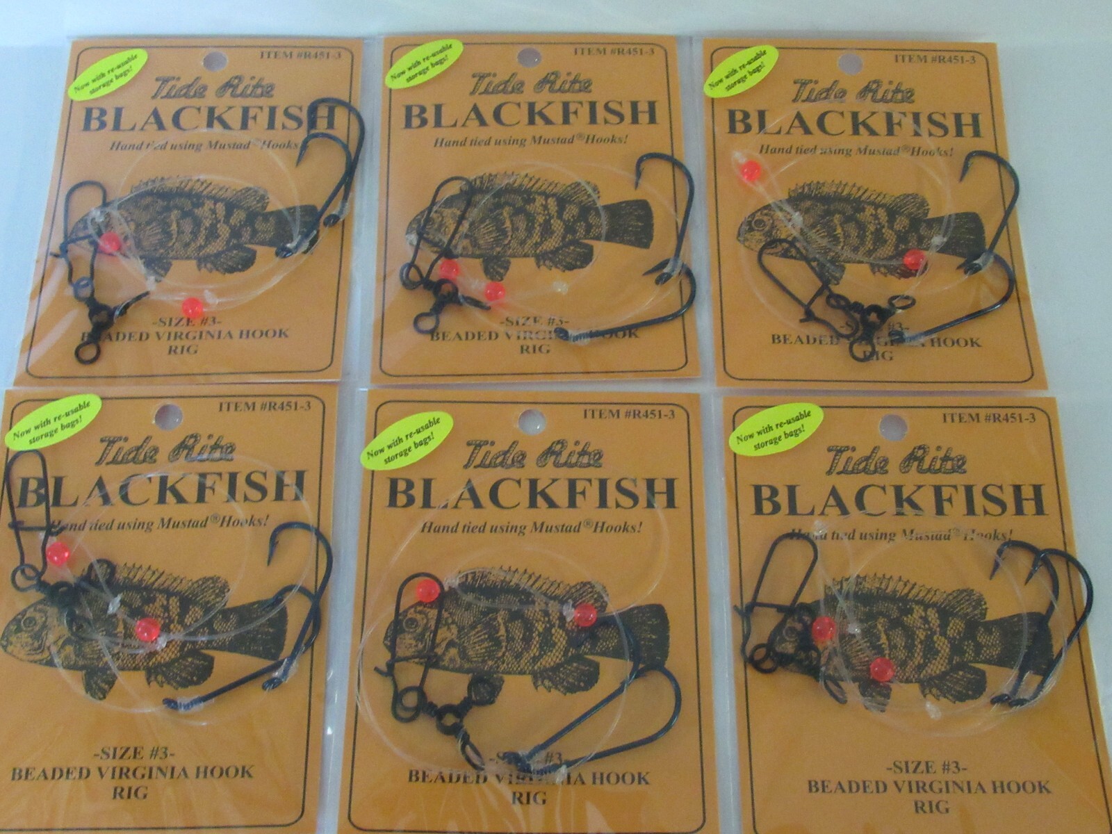 BLACKFISH TAUTOG RIGS BEADED VIRGINIA HOOK RIG TIDE RITE RIGS FISHING ...