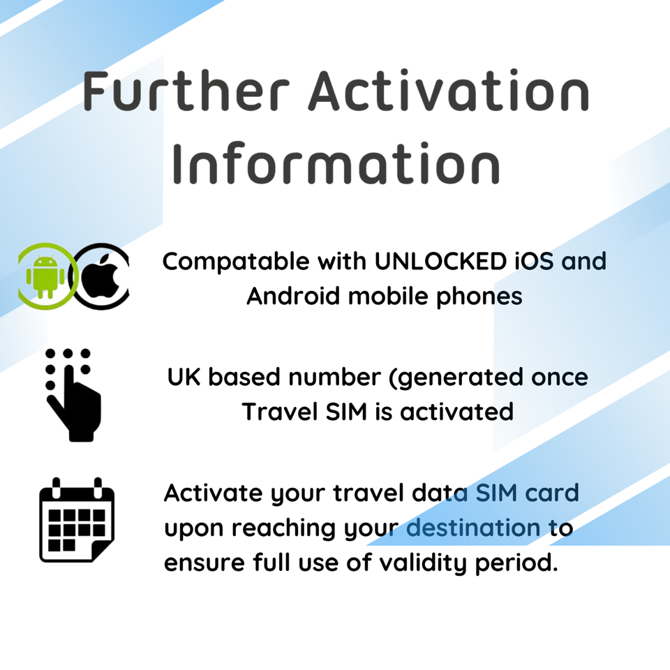 Europe/UK Travel/Holiday SIM Card 30 Days 10GB High Speed Internet Data ...